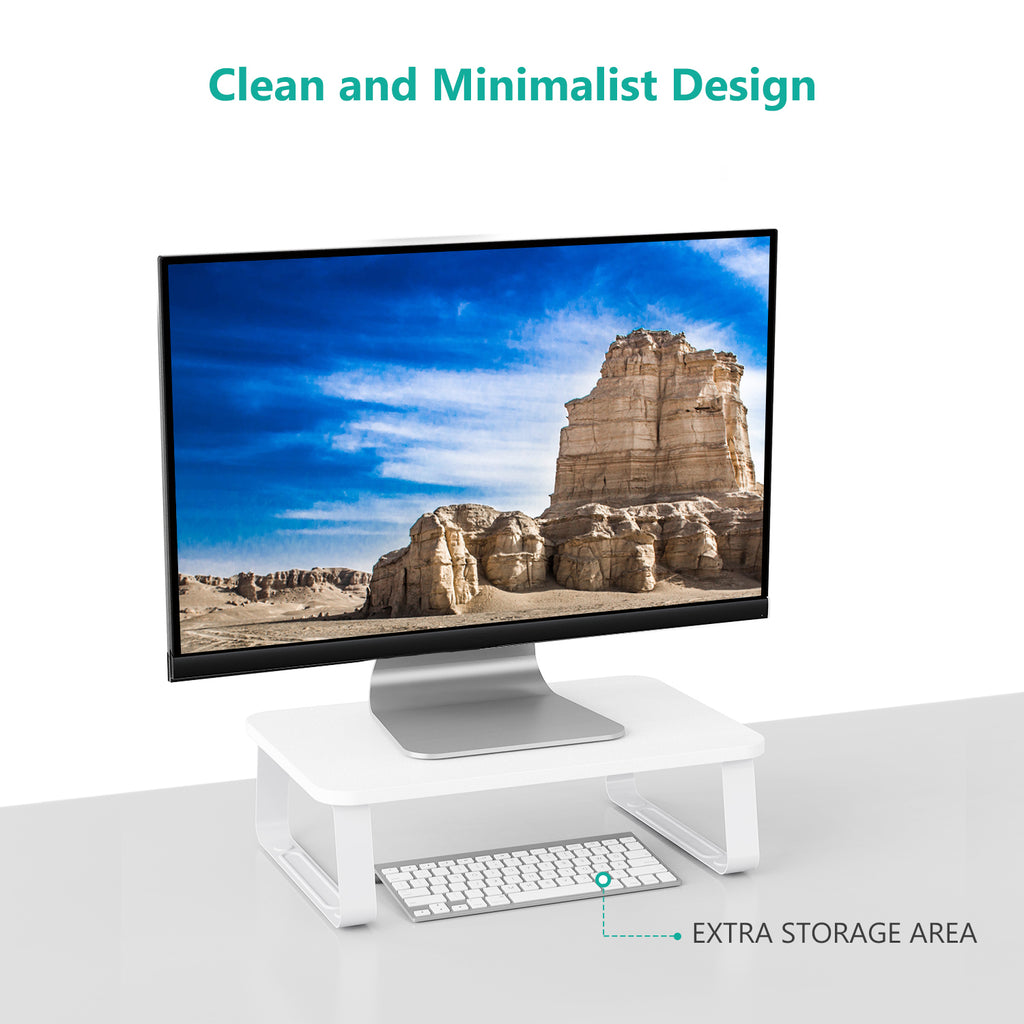 16 Inch Particle Board Monitor Stand Riser PTT004-2W - WALI ELECTRIC