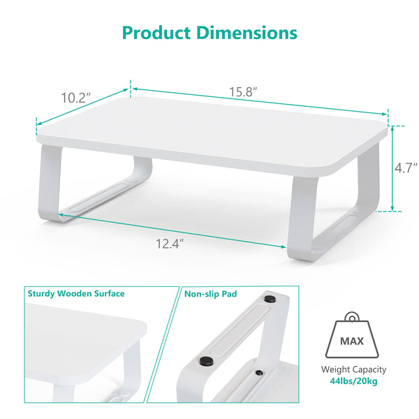 16 Inch Particle Board Monitor Stand Riser PTT004-2W - WALI ELECTRIC