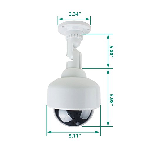 4 Pack Bullet Dummy Security Camera with 30 Illuminating LED Light ...