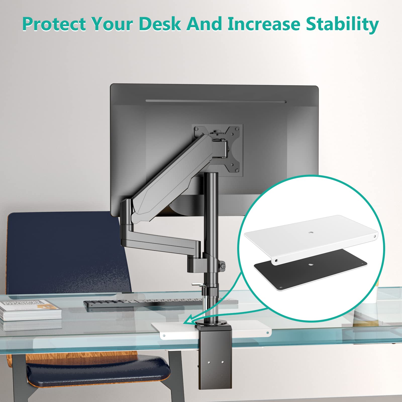 Computer Monitor Arm Clamp, Steel Reinforcement CGRP-W - WALI ELECTRIC