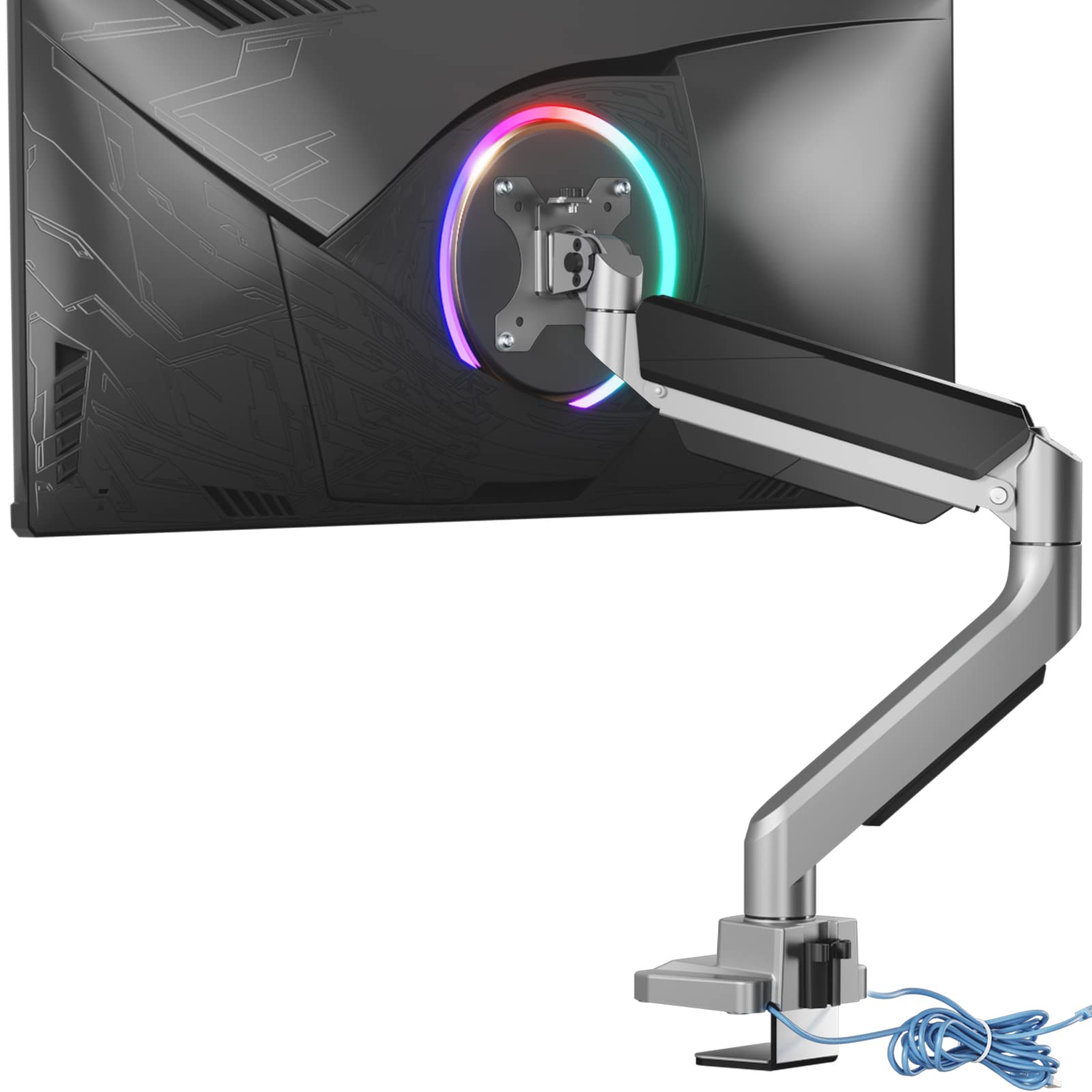 Single Monitor Stand Mount Arm, Fully Adjustable Desk Mount, GSMU001 ...